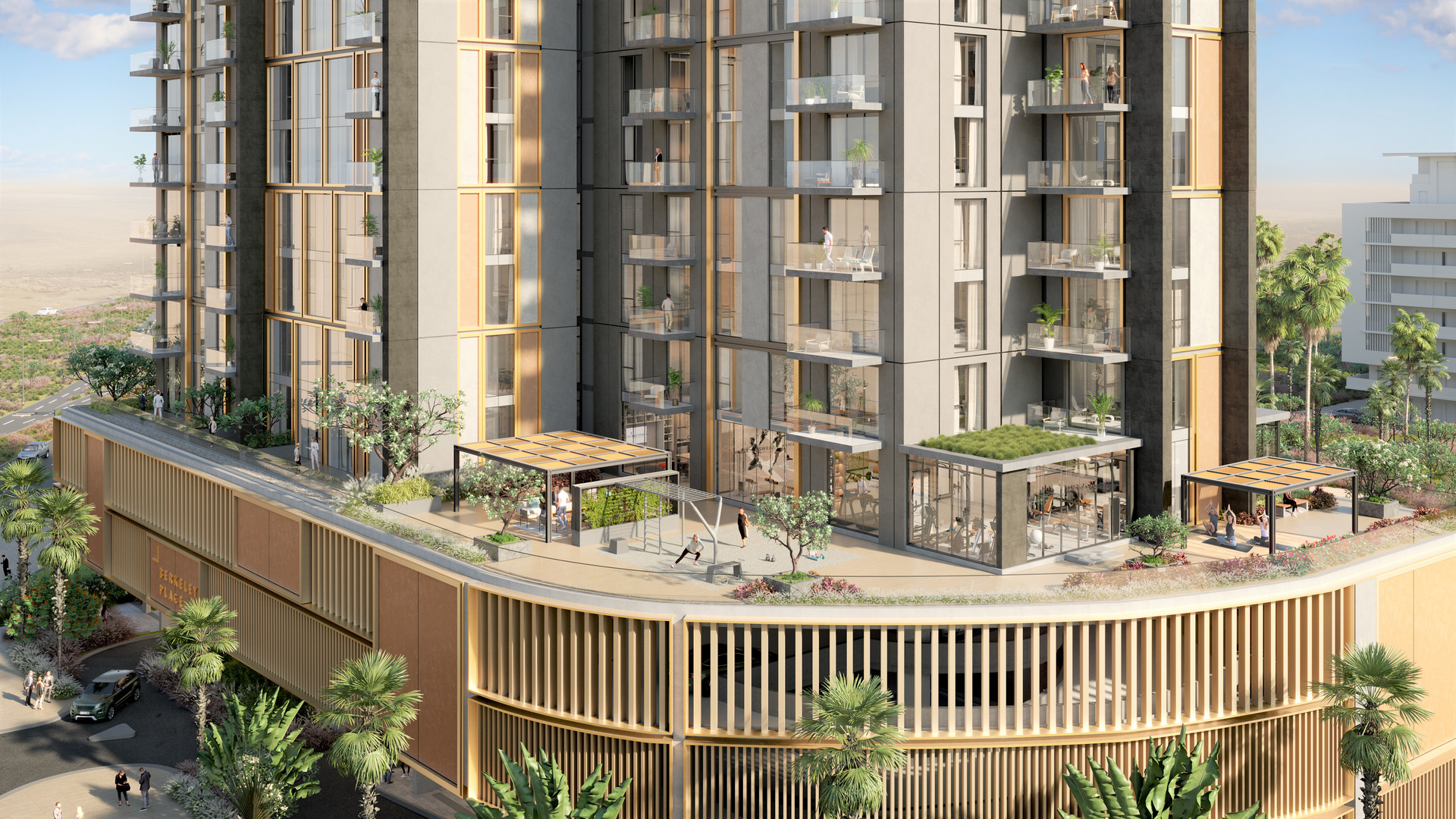 Berkeley Place is a 12-storey project in Meydan area in Dubai.